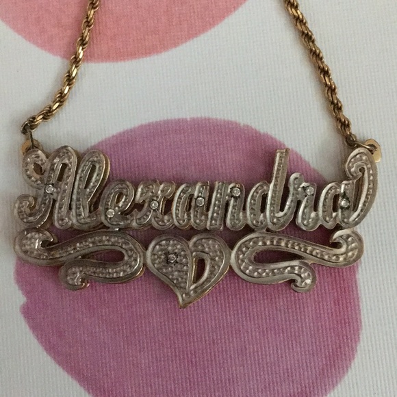 Jewelry | 14k Gold Alexandra Name Plate Necklace | Poshmark